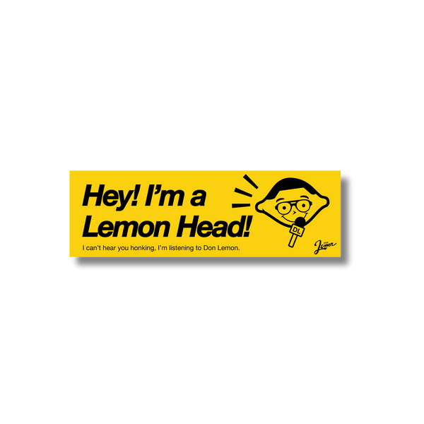 Lemon Head Bumper Sticker – Don Lemon Merch Store