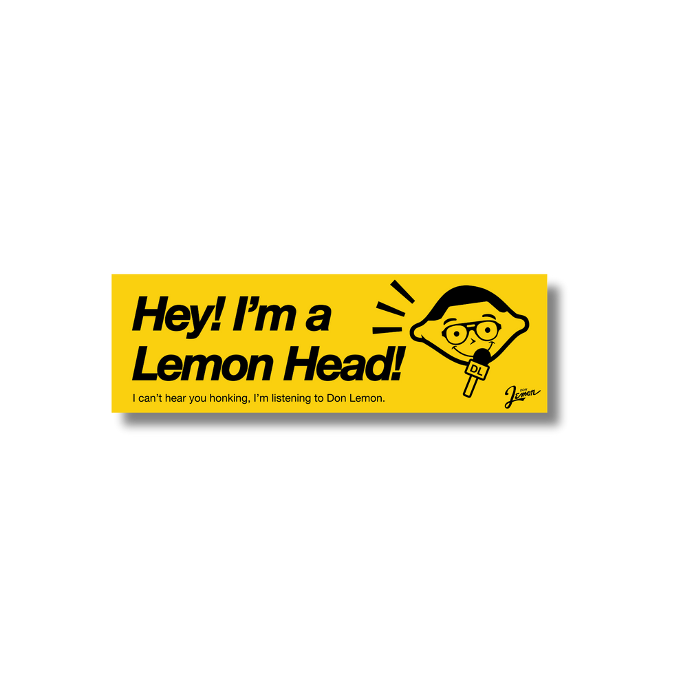 Lemon Head Bumper Sticker – Don Lemon Merch Store